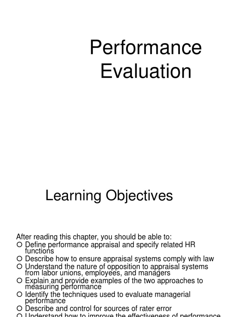 Evaluating Employee Performance | PDF | Performance Appraisal ...