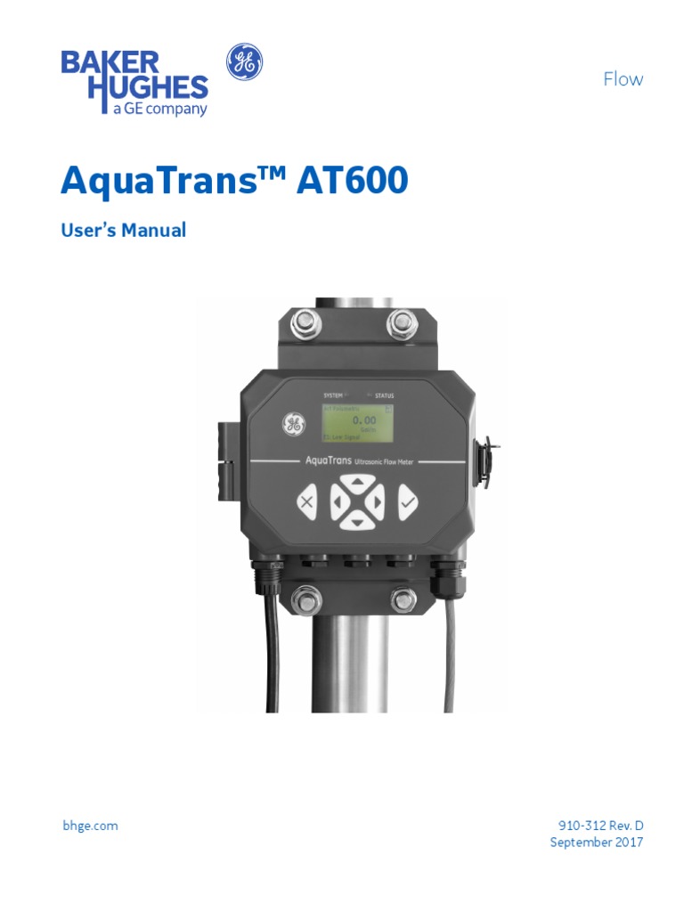 AT600 Manual | PDF | Flow Measurement