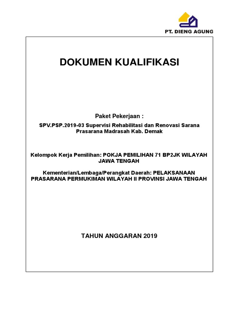 Contoh Dokumen Kualifikasi | PDF
