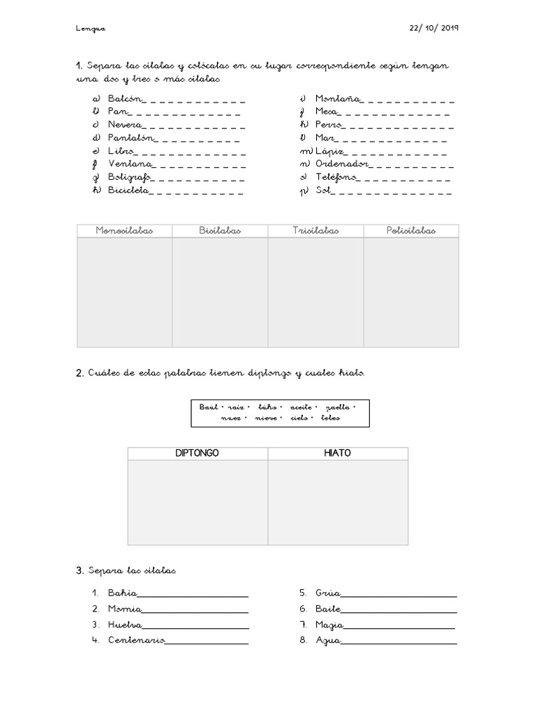 Diptongos e Hiatos | PDF | Fonética | Lingüística