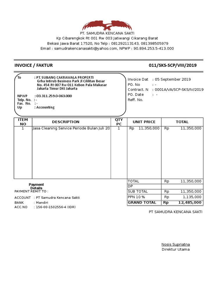 Invoice SCP | PDF