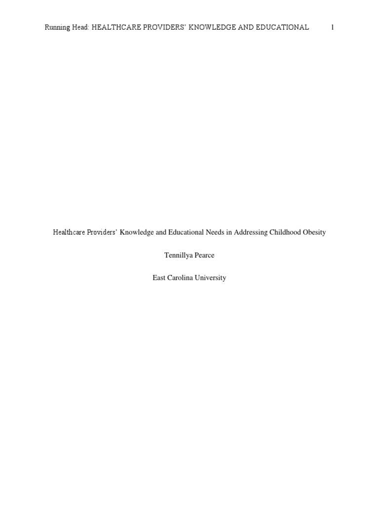 Scholarly Project 15 | PDF | Obesity | Evidence Based Medicine