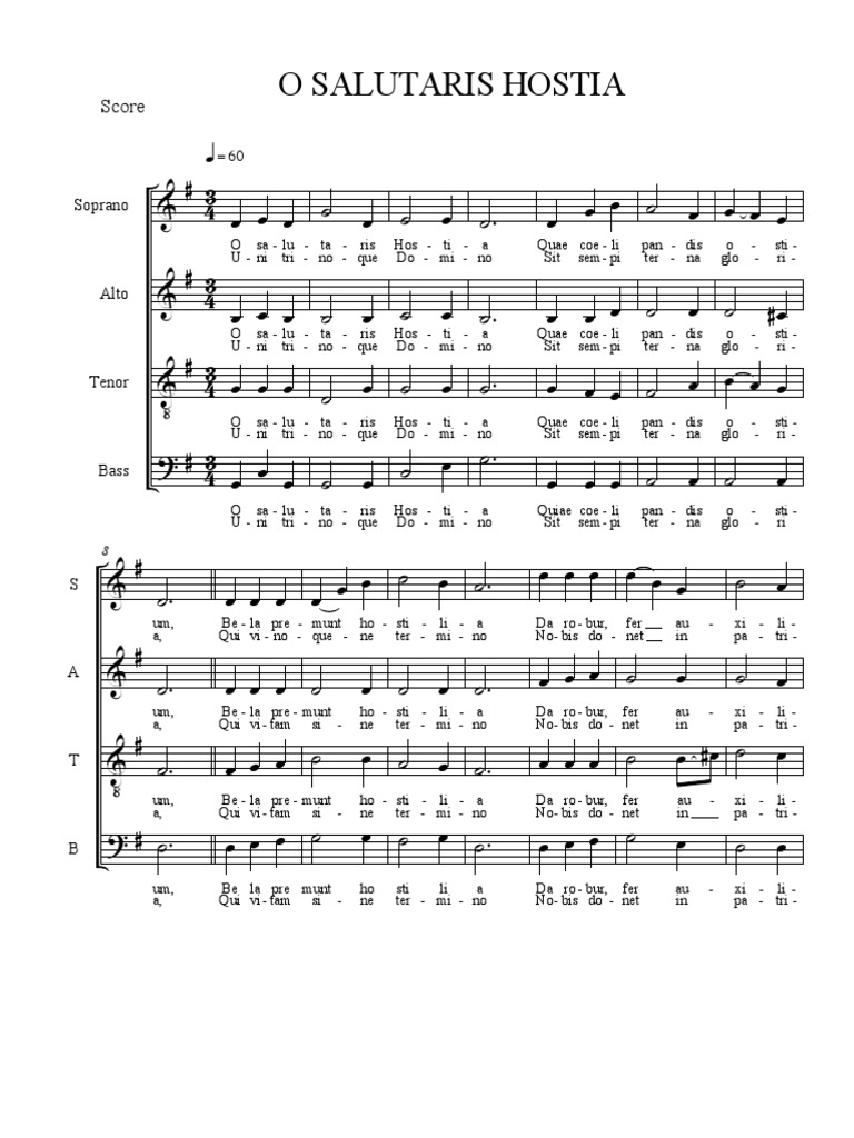 O Salutaris Hostia | PDF