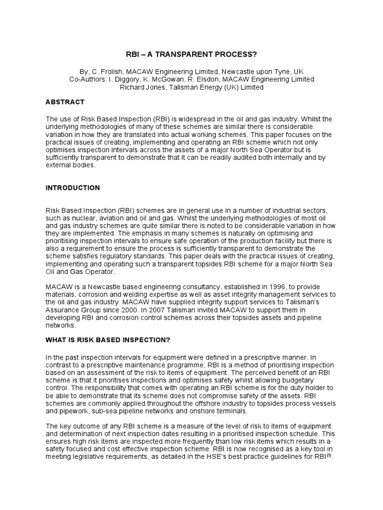 RBI - A Transparent Process ? | PDF | Risk | Qualitative Research