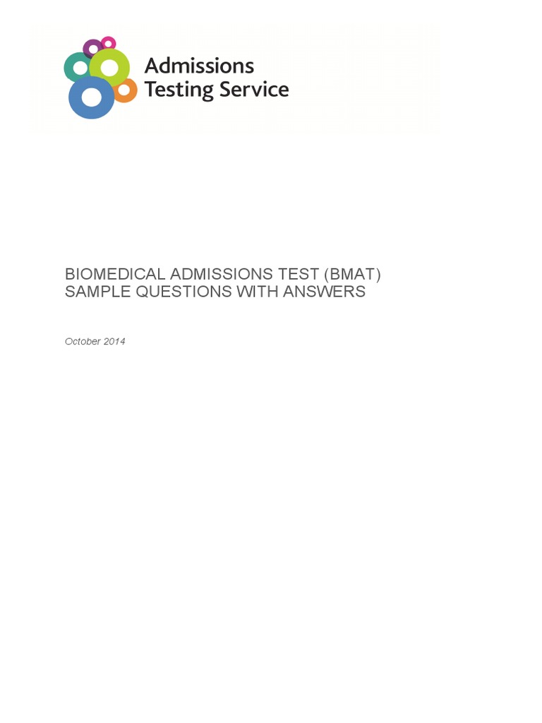 BMAT Sample Questions and Answers | PDF | Digestion | Carbon