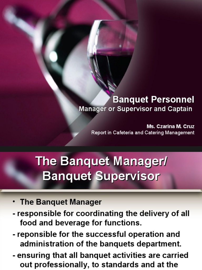 Banquet Personnel | PDF | Supervisor | Point Of Sale