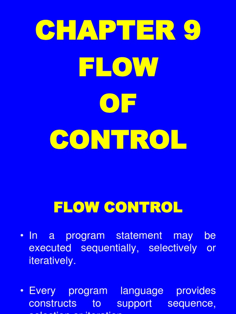 9 Flow of Control C++ | PDF | Control Flow | Software Engineering