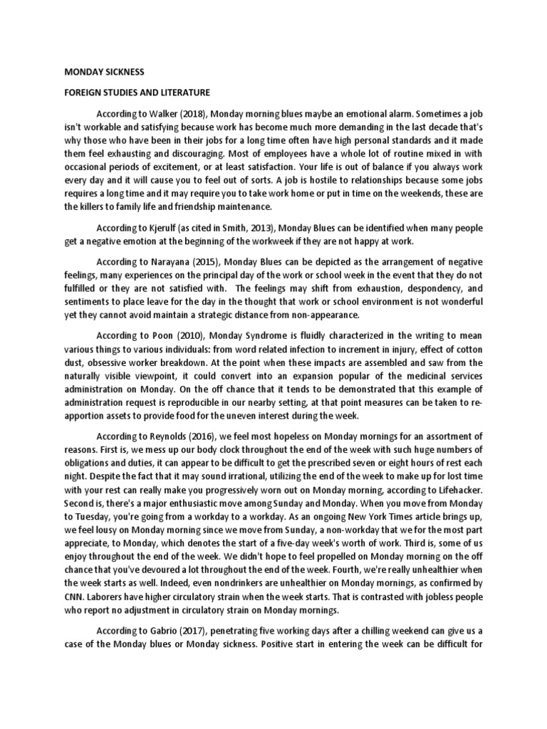 Monday Sickness Foreign Studies and Literature | PDF | Intelligence ...
