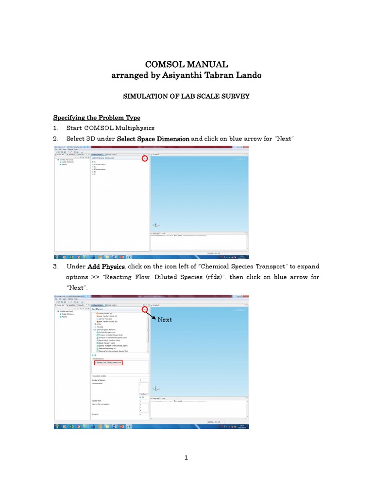 Comsol Manual by Asiyanthi | PDF