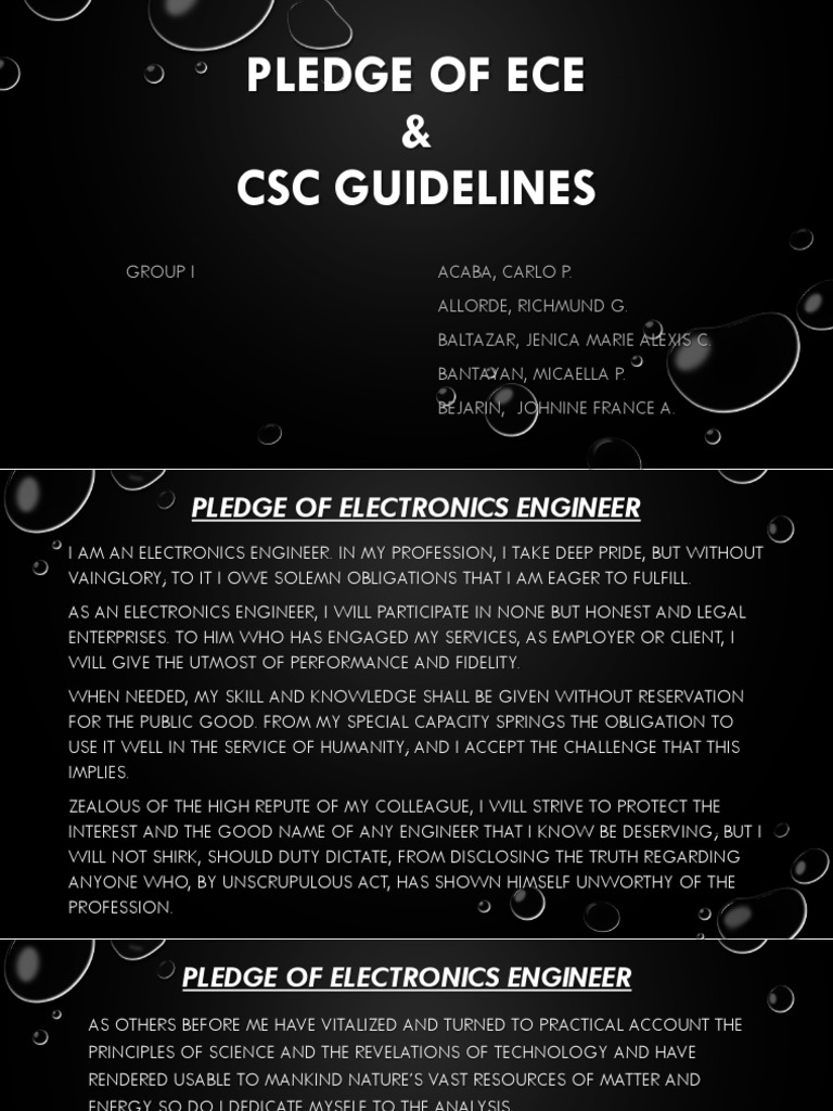 Pledge of ECE | PDF | Engineering | Electrical Engineering