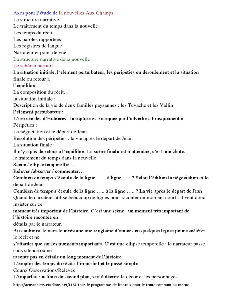 Aux Champs Axes | PDF | Guy de Maupassant | Discours (linguistique)
