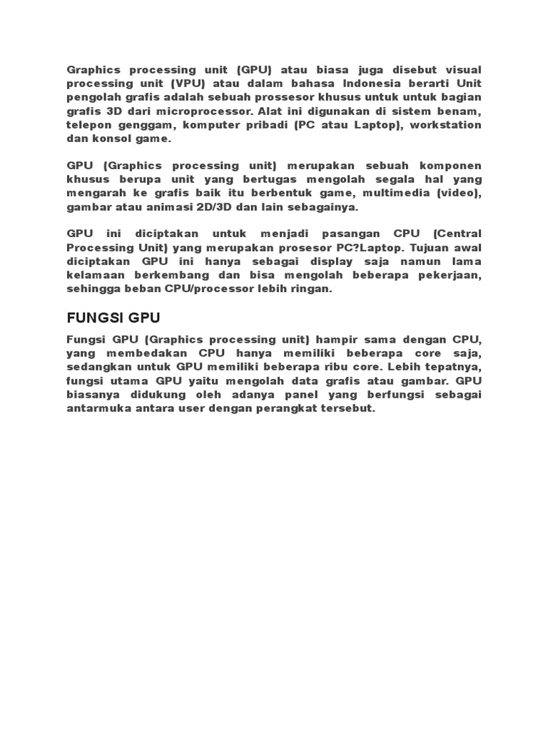 Fungsi GPU | PDF
