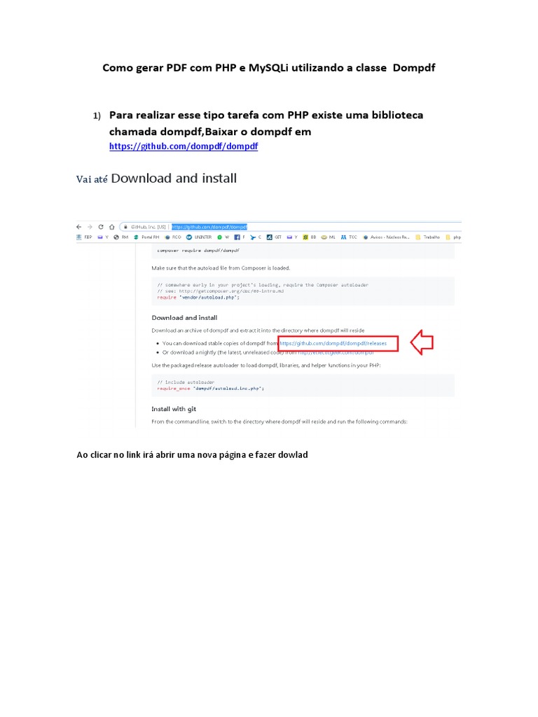 Como Gerar PDF Com PHP e MySQLi Utilizando A Classe Dompdf | PDF