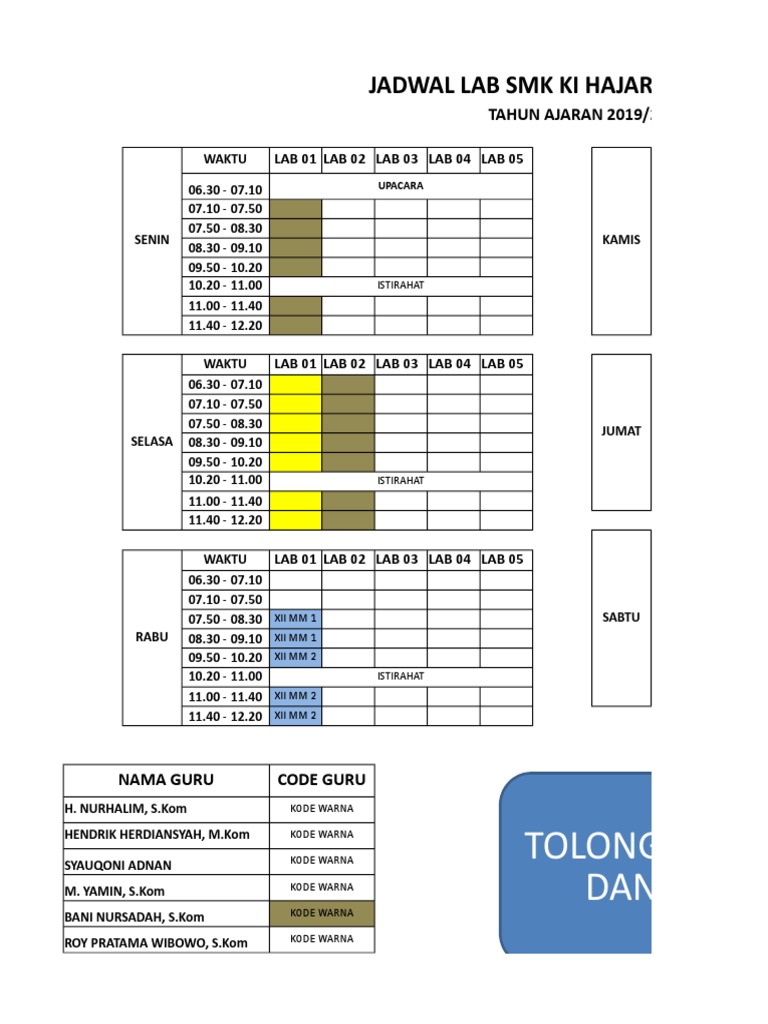 Jadwal Lab | PDF