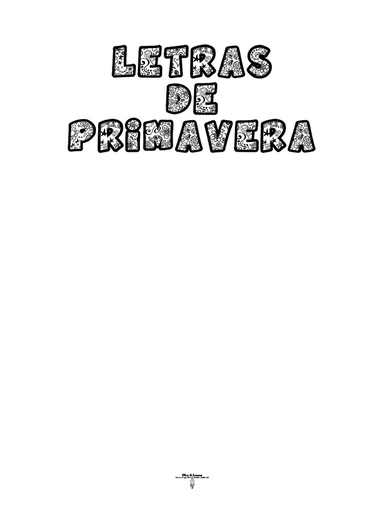 Letras de Primavera - Modelo 2 PDF | PDF