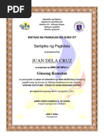 Certificate of Appreciation-Final Template - Tagalog-Edited | PDF