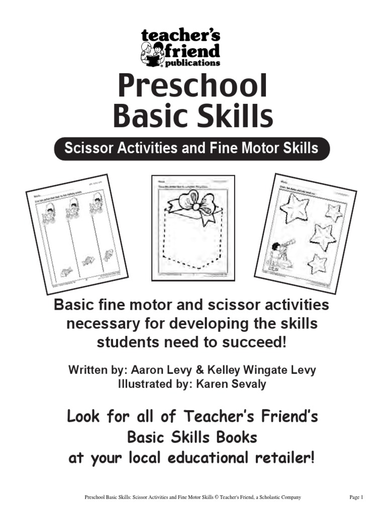Preschool Basic Skills Scissor Activities and Fine Motor Skills | PDF