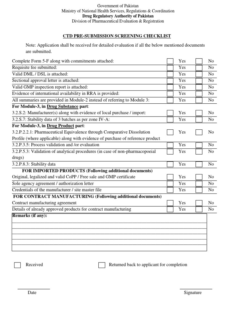CTD Checklist Dummy | PDF | Government | Business