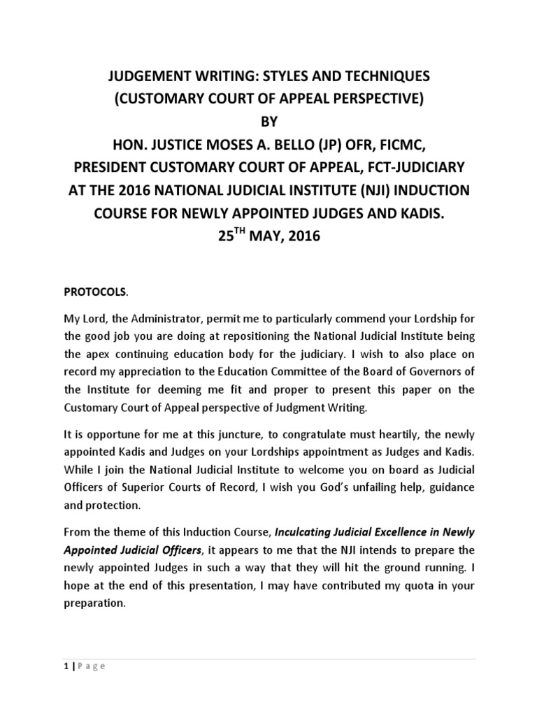 Judgement Writing | PDF | Court Of Appeal Of Singapore | Judgment (Law)