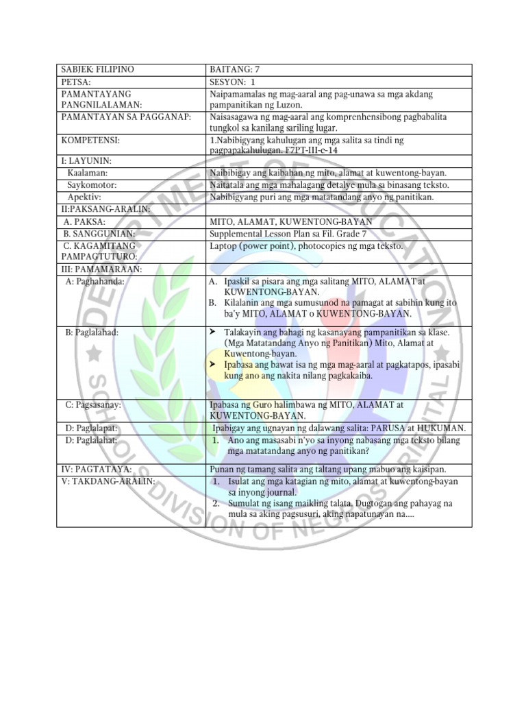 GRADE 7 3rd Quarter PDF | PDF