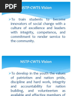 NSTP - CWTS Vision, Mission & Core Values | PDF | Social Science