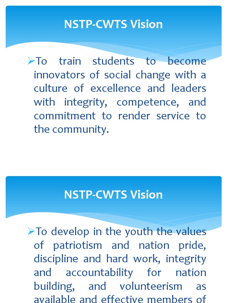 NSTP Topics | PDF | Volunteering | Leadership