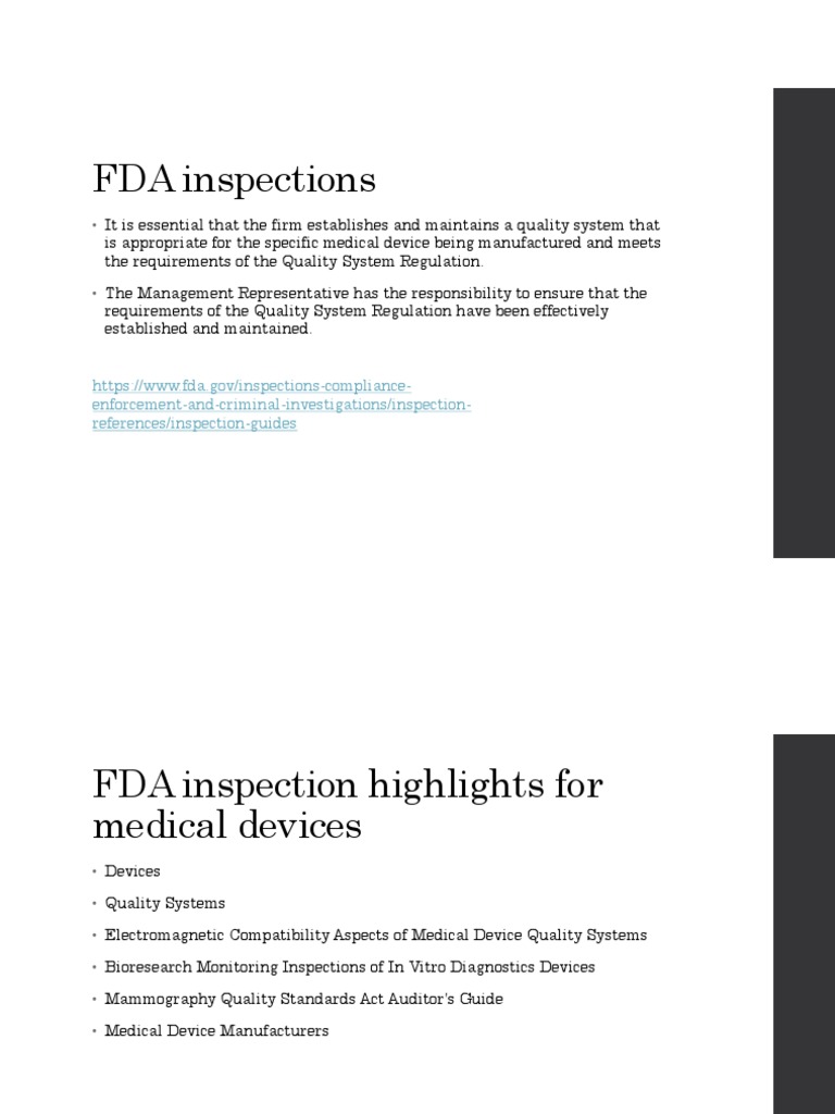 FDA Inspections: Enforcement-And-Criminal-Investigations/inspection ...