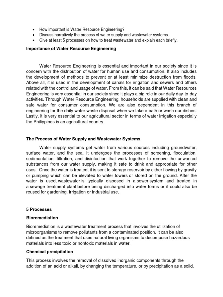 Water Resource Engineering | PDF | Sewage Treatment | Wastewater