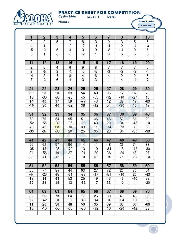 Practice Sheet For Competition Kids1 20 | PDF | Chess | Games & Activities