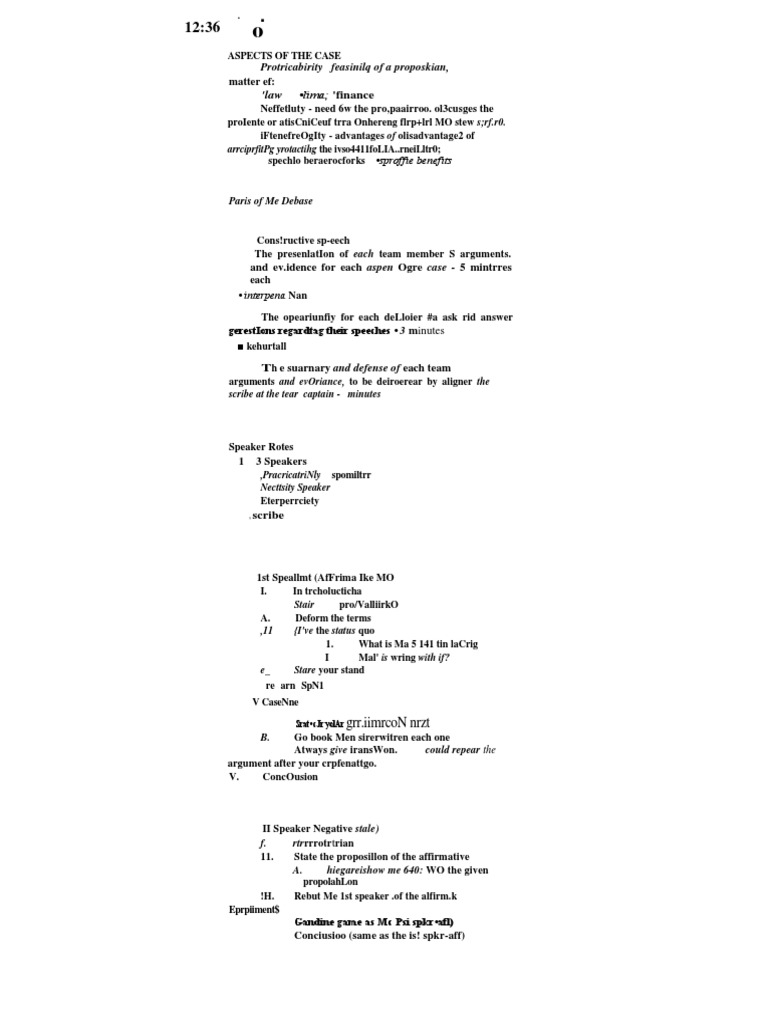 An Analysis of the Key Aspects, Arguments, and Speaker Roles in a ...