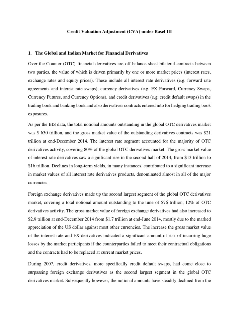 Credit Valuation Adjustment | PDF | Derivative (Finance) | Over The ...