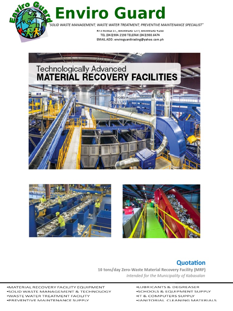 Quotation: "Solid Waste Management Waste Water Treatment Preventive ...