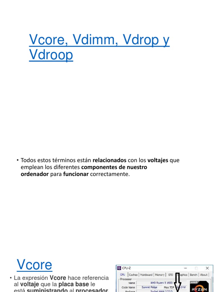 Vcore, Vdimm y sus diferencias clave | PDF | Bienes manufacturados ...