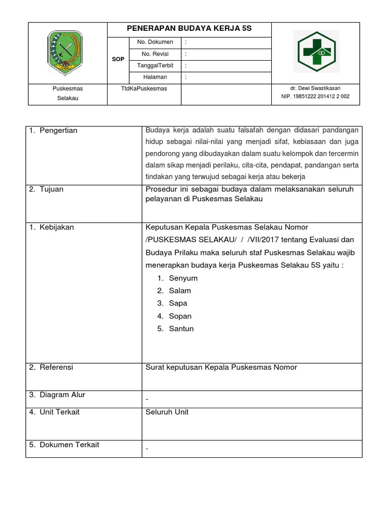 SOP Penerapan 5s | PDF