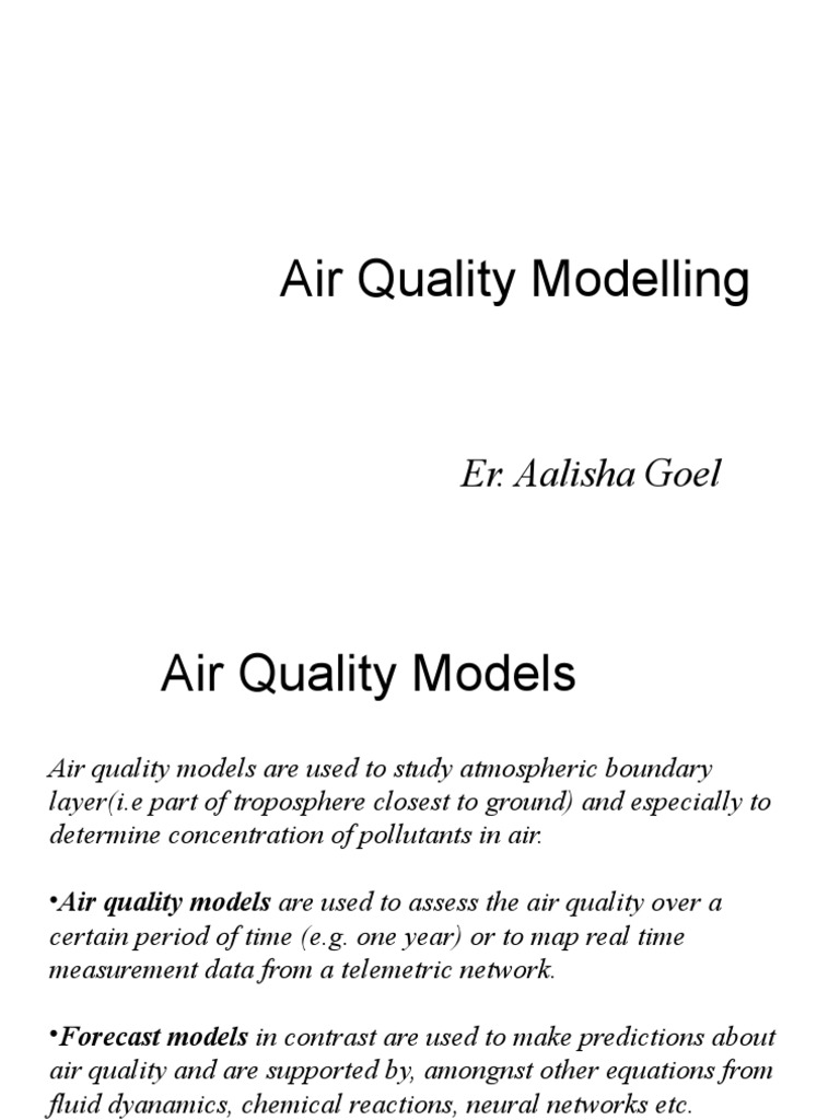 Air Quality Modelling1 | PDF | Atmosphere Of Earth | Applied And ...