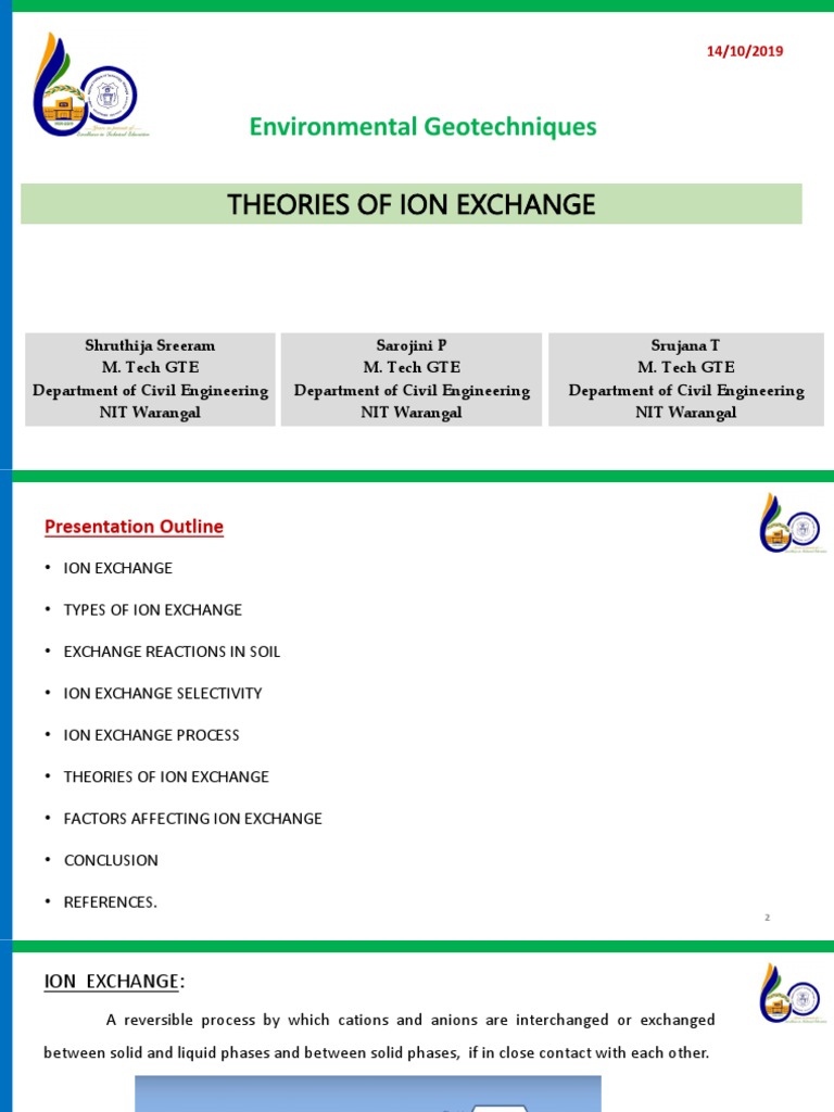 Theories of Ion Exchange in Soils | PDF | Ion | Solvation