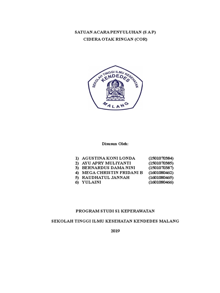 Penyuluhan Cidera Otak Ringan | PDF | Karier & Perkembangan ...