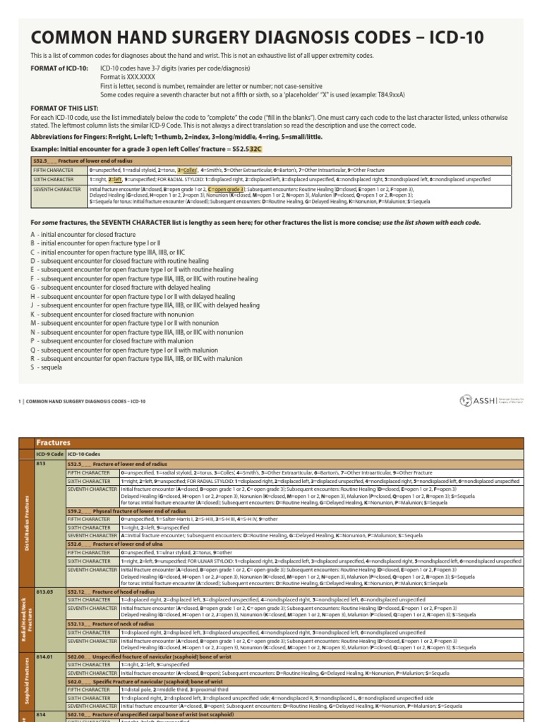 Icd 10 Code | PDF | Hand | Musculoskeletal Disorders