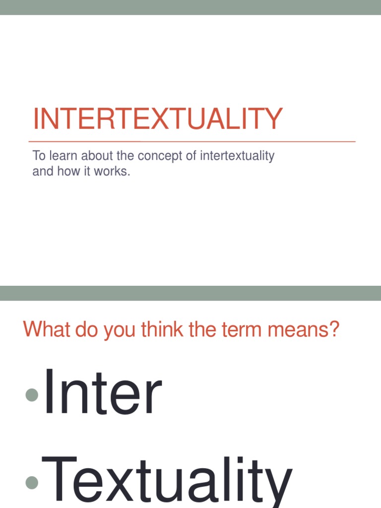 Understanding Intertextuality Concepts | PDF | Intertextuality | Semiotics