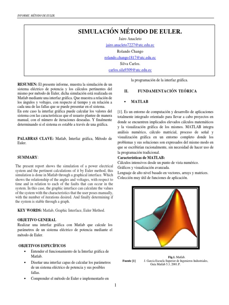 Metodo de Euler | PDF | Matlab | Interfaces gráficas de usuario