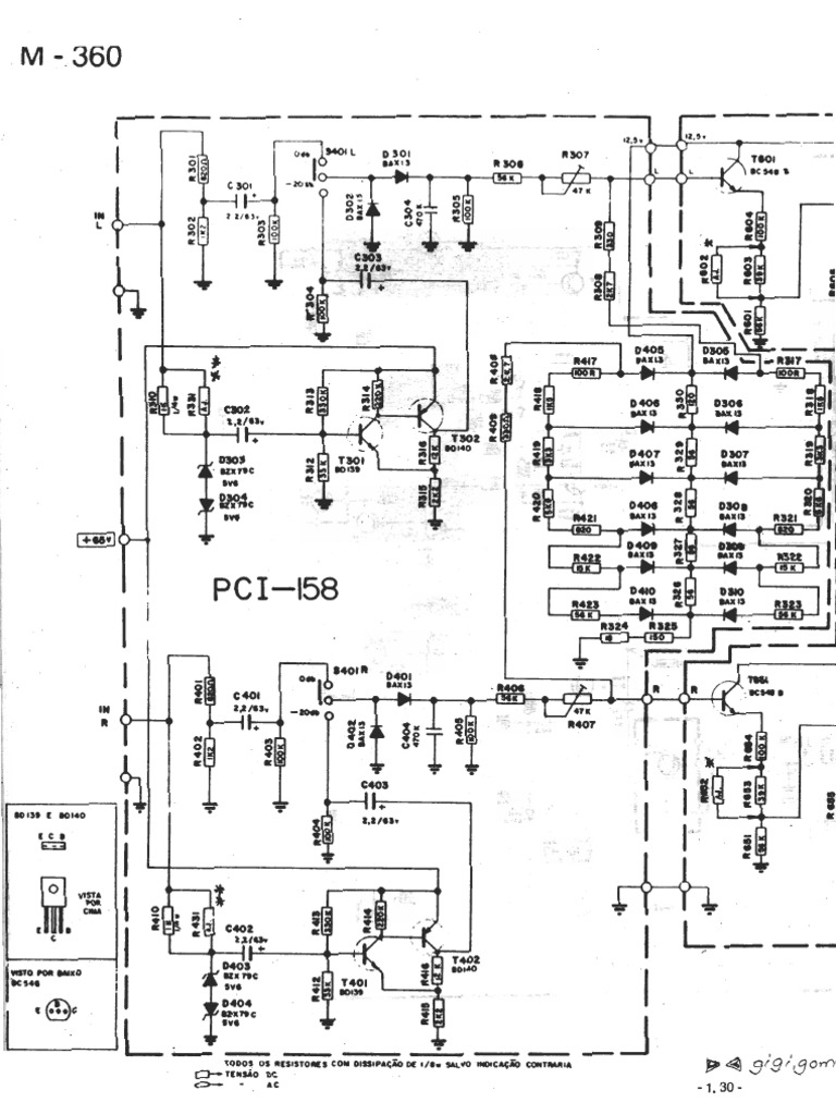 Diagrama Electrico de Amplifcdor Gradiente Model 360 | PDF