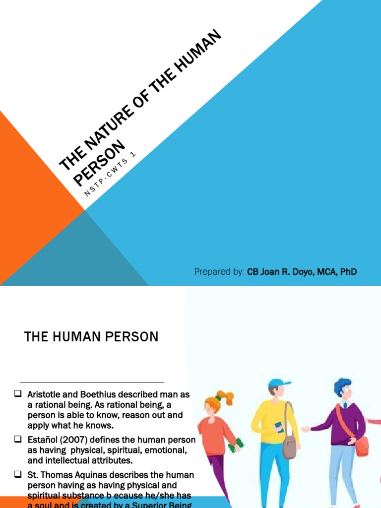 Lesson 3 The Nature of The Human Person | PDF | Human | Reason