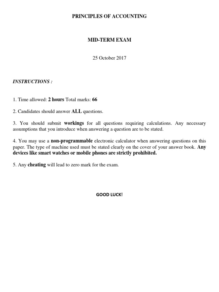 Principles of Accounting Exam | PDF | Debits And Credits | Depreciation