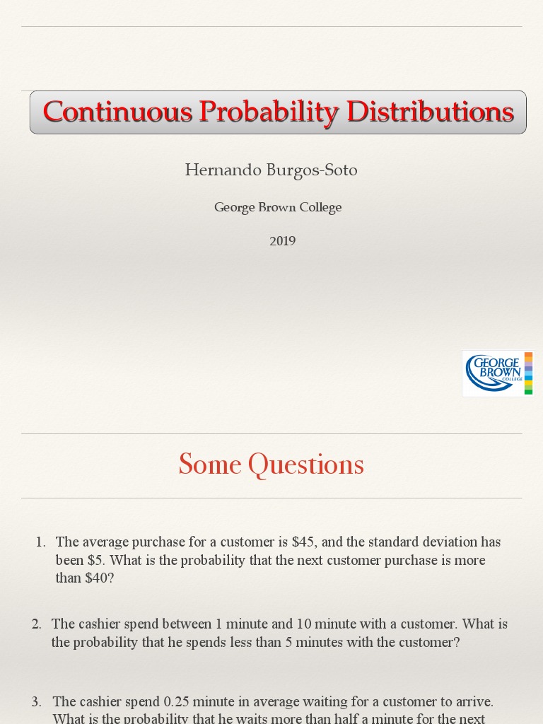 Continuous Probability Distributions (BC) | PDF | Normal Distribution ...