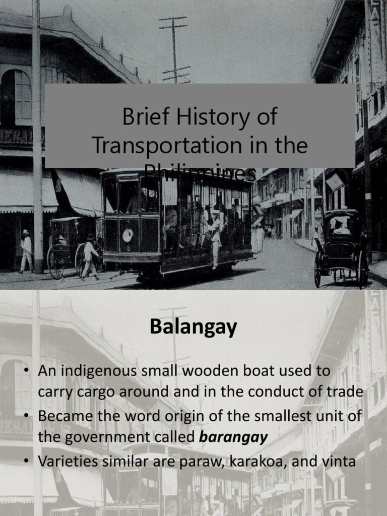 Transportation History in the Philippines | PDF | Manila | Land Transport