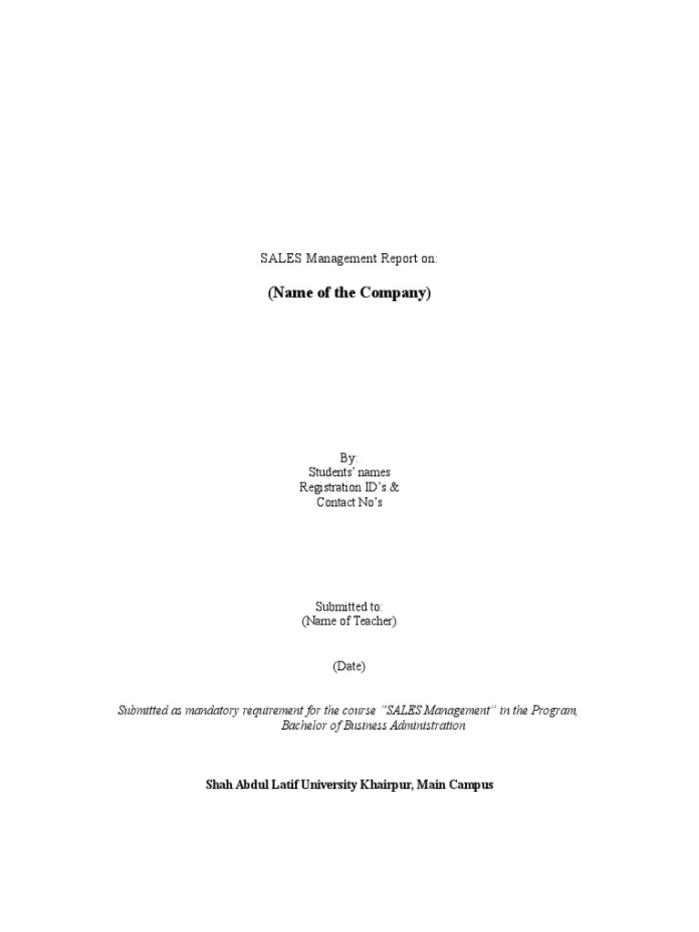 SLS Report Format | PDF | Swot Analysis | Business Economics