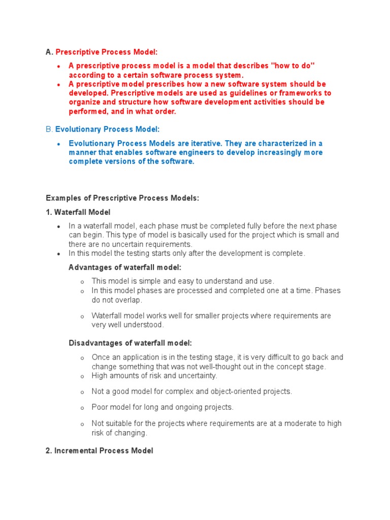 Evolutionary Process Model Vs Precpective Model | PDF | Software ...