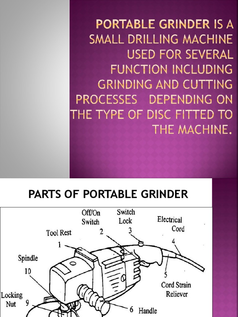 Portable Grinder Safety Guide | PDF | Mill (Grinding) | Equipment