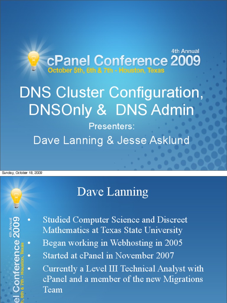 Dns Cluster Configuration Pdf Domain Name System Computer Cluster
