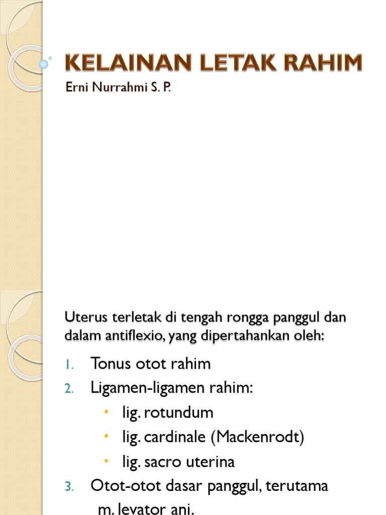 Kelainan Letak Rahim | PDF